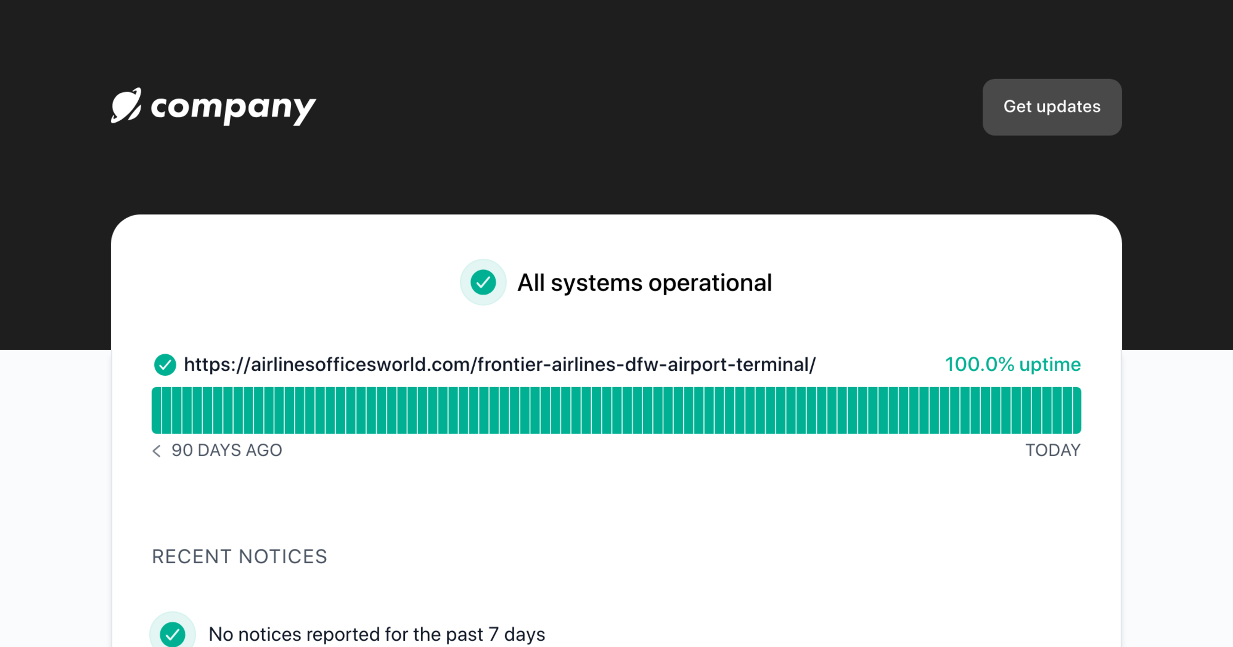 Our Public API - frontier airlines dfw terminal - Status